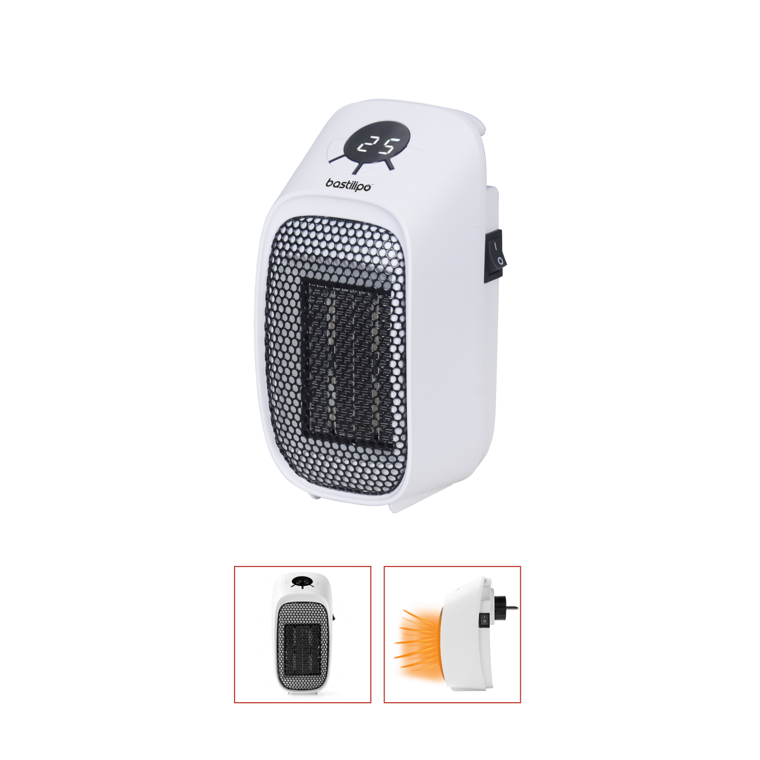 Bastilipo - MC-400, Micro calefactor, resistencia PTC, 400W, con temporizador 1-12 horas | Leroy ...