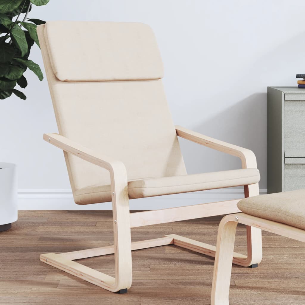 Chaise de relaxation | Fauteuil de relaxation | Chaise de Salon Crème ...