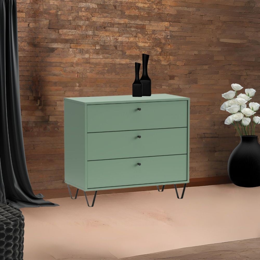 Cassettiera colore verde con 3 cassetti 83.6x75.2H cm - Aldo | Leroy Merlin