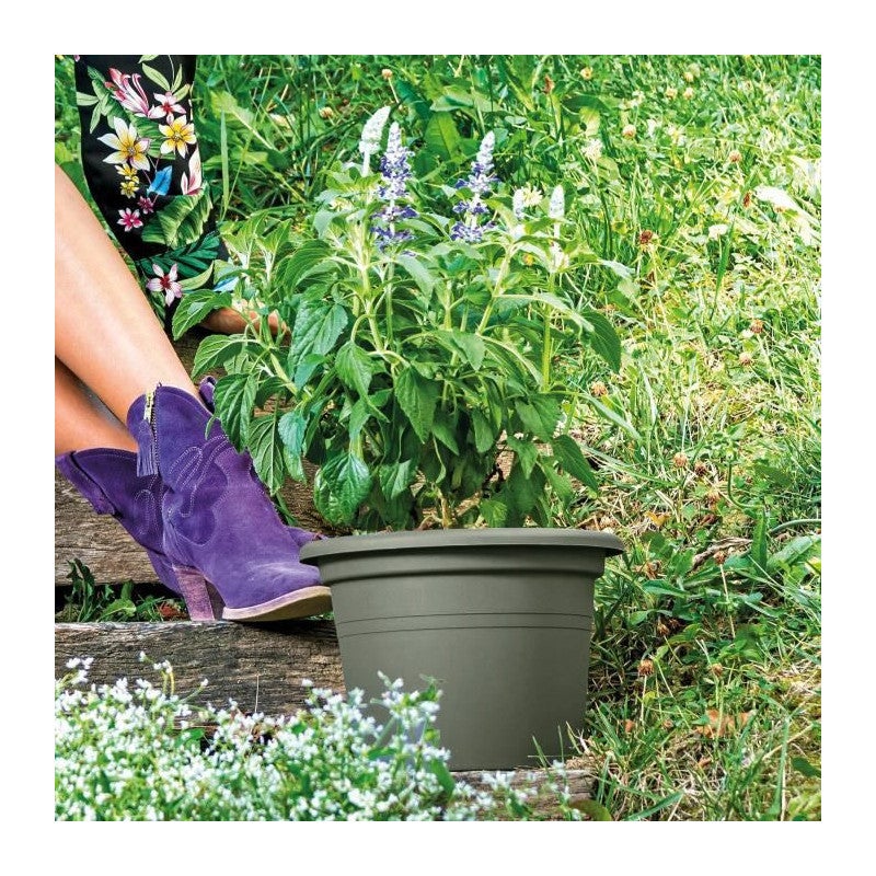 DEROMA Pot de fleurs rond Day R verde - Coloris vert - 40cm | Leroy Merlin