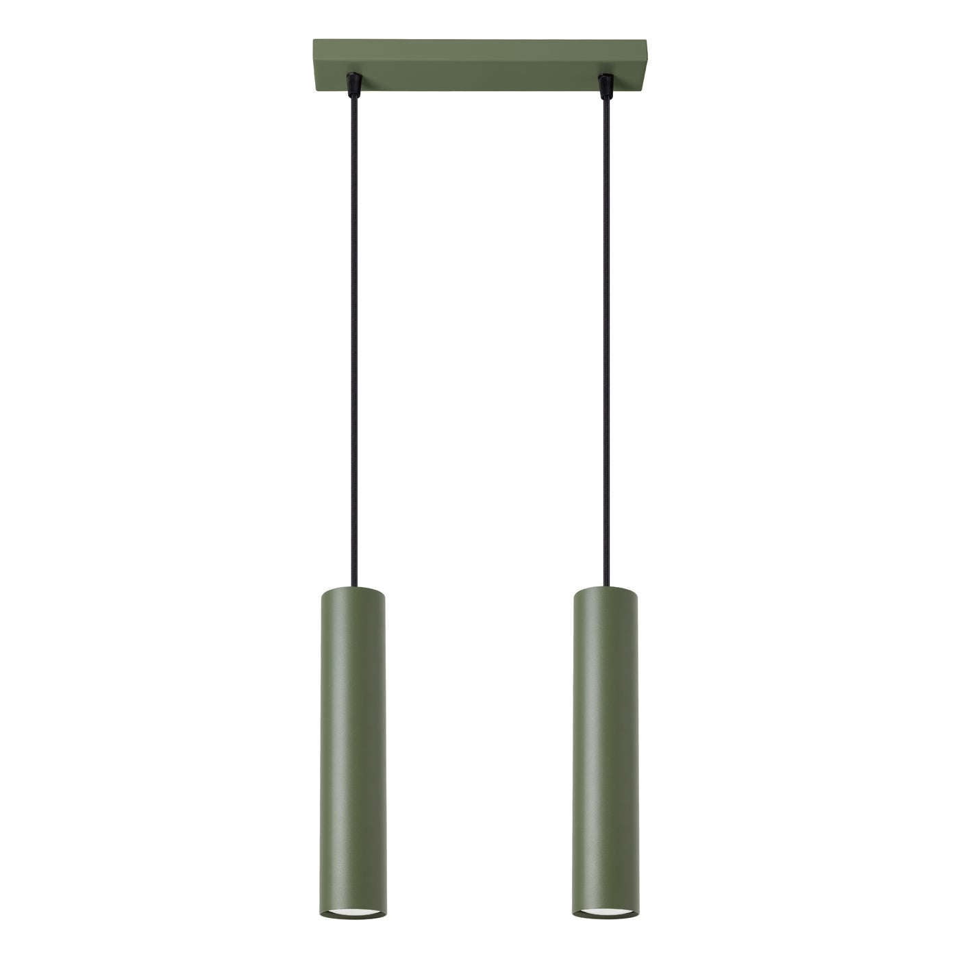 Lampe pendante LAGOS 2 vert olive, grenier - 30x6x105cm Sollux | Leroy ...
