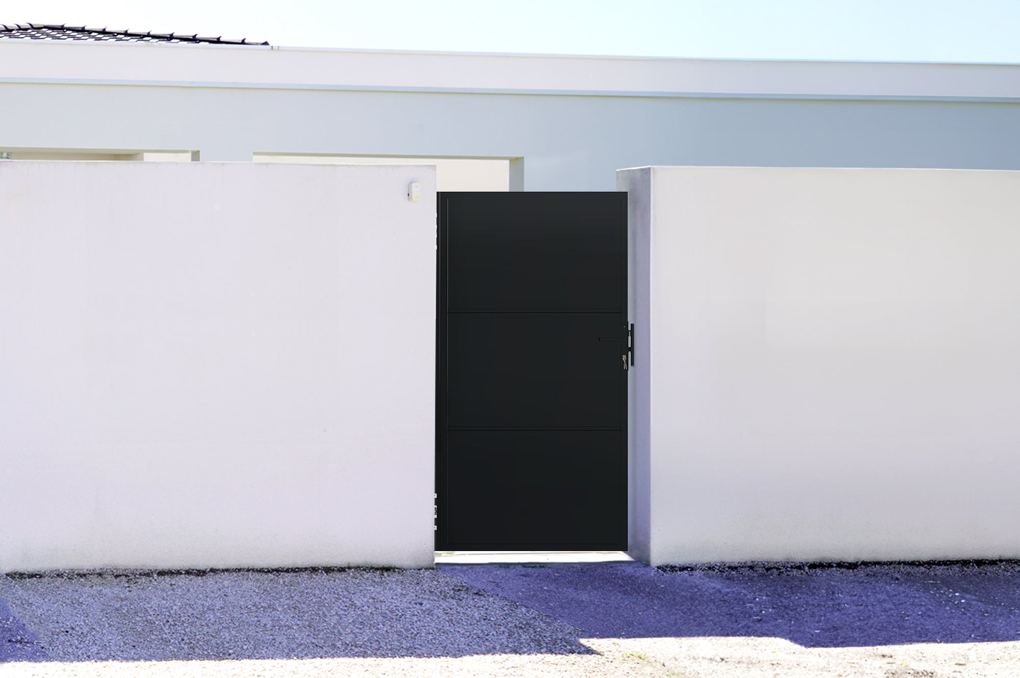 Portillon acier 1m NALI H.180cm Noir mat | Leroy Merlin