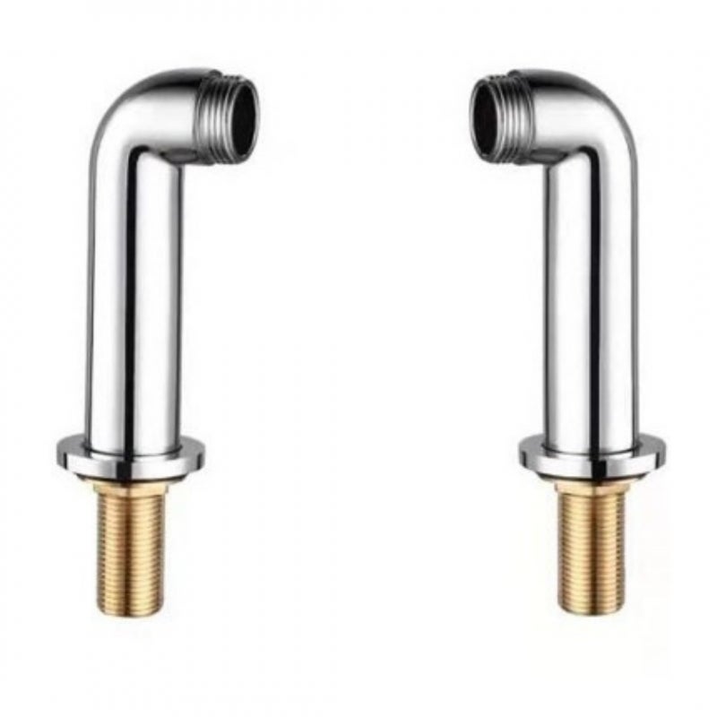 Paire de colonnettes chromé H107 pour baignoire mâle / mâle 15 x 21 / ...