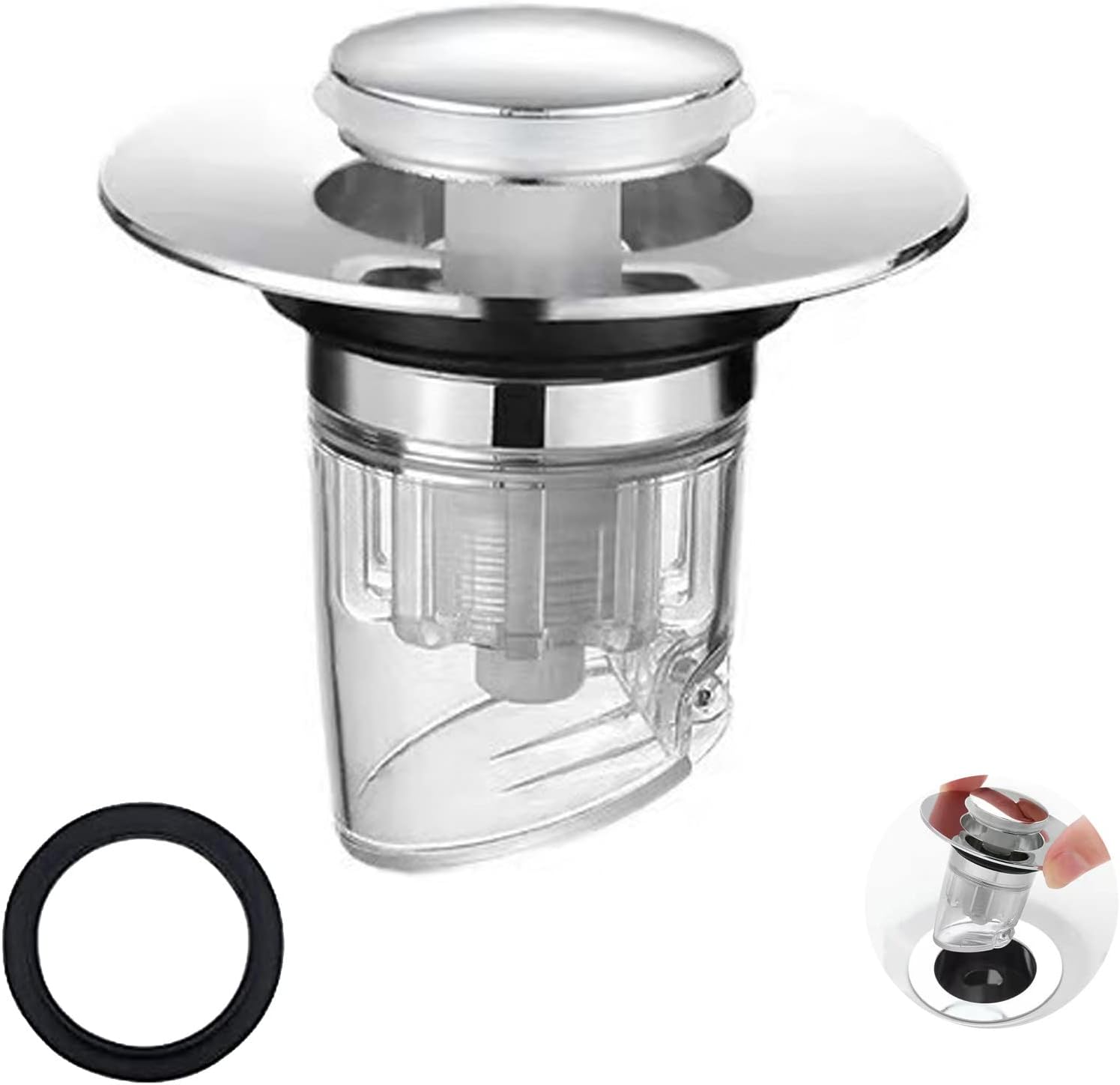 Bouchon d'évier pop-up : bouchon d'évier universel avec filtre anti ...