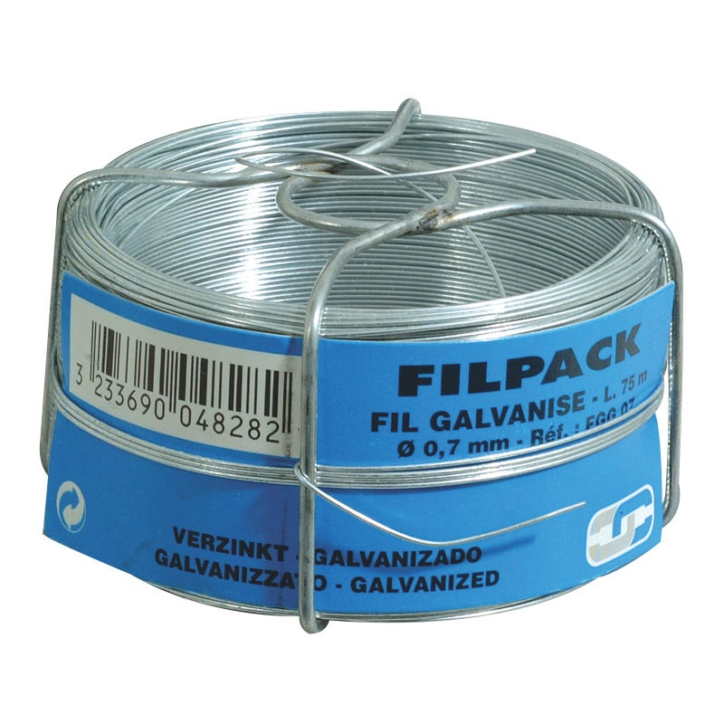 Fil de fer galvanisé - Rouleaux : 50 m - Diametre : 0,9 - CHAPUIS ...