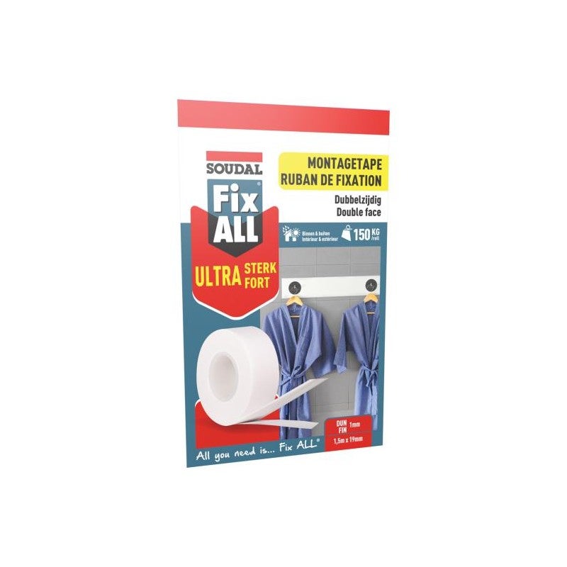 Fix all cinta de fijación ultra fuerte - Cinta autoadhesiva - Soudal ...