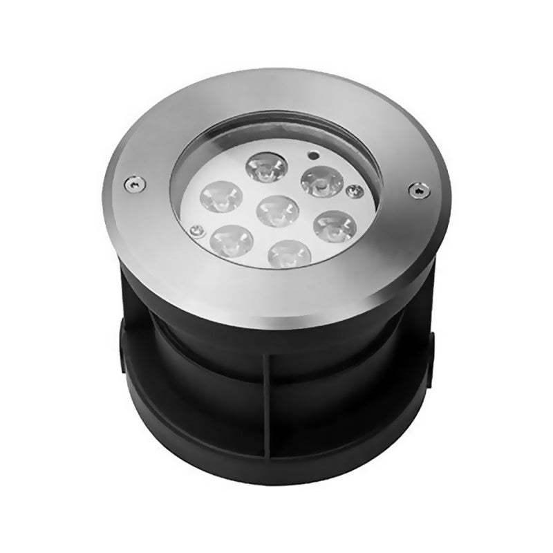 Spot LED extérieur encastrable 7W diamètre 147mm éclairage Blanc Chaud ...