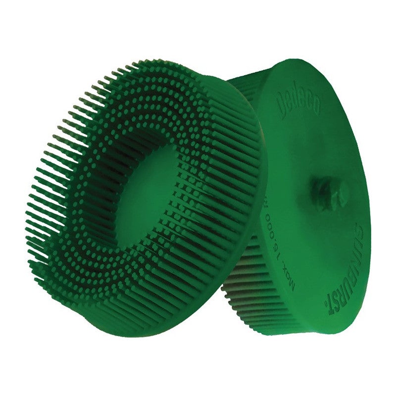 Disque brosse radiale Sunburst D.76mm K.50 A50 XCRS B.76 vert 20000min ...
