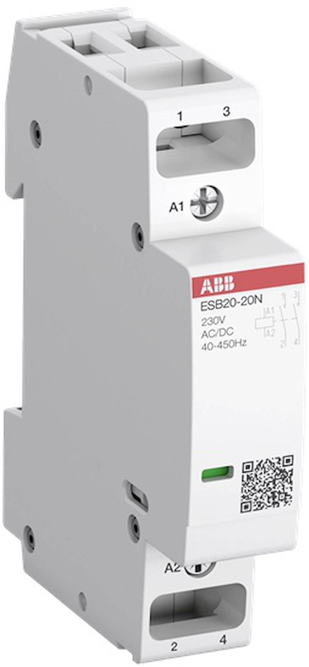 Contacteur modulaire - abb esbn - 20a - 2 contacts nf - 24 volts - abb ...