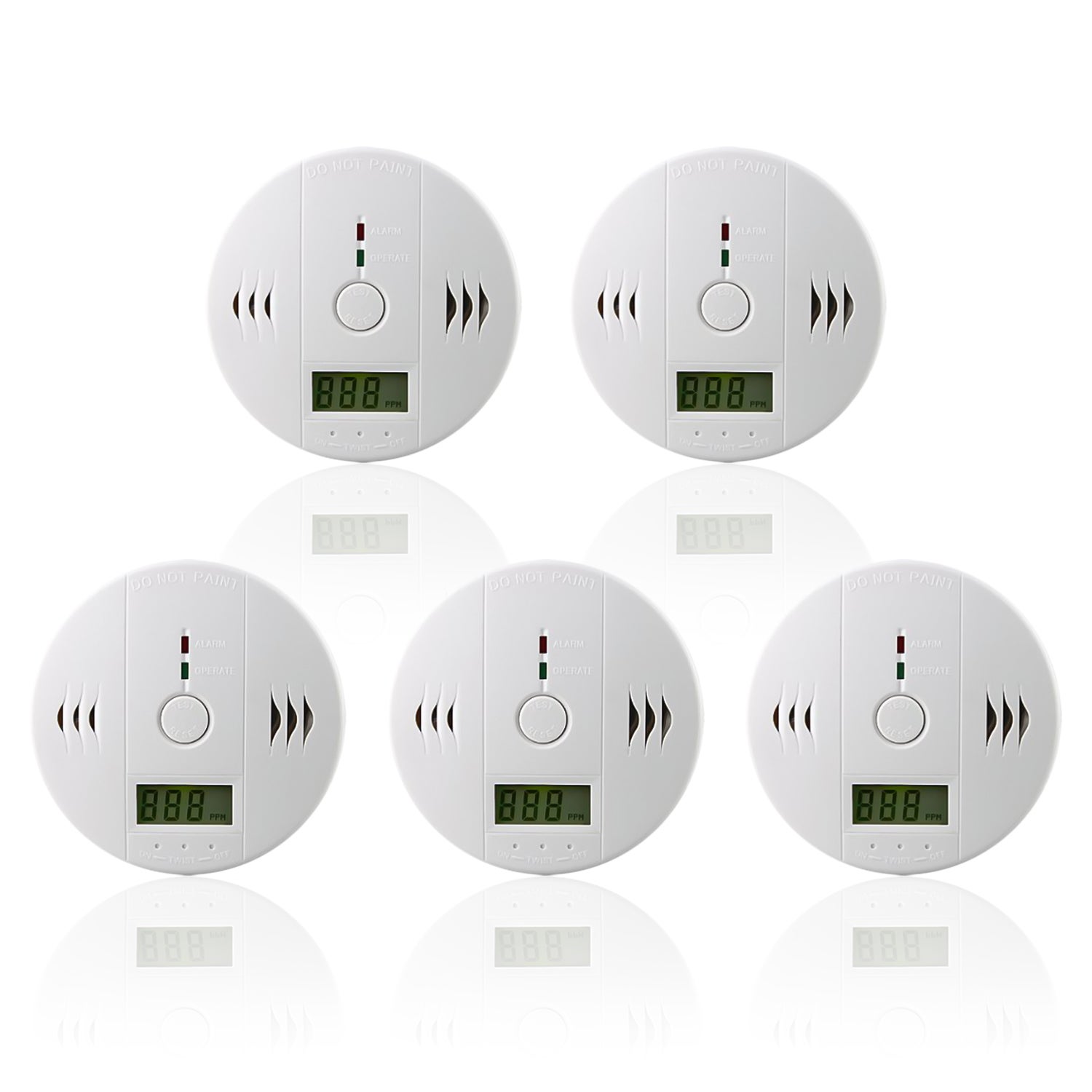 5x Détecteur CO pour la Maison – Surveillance Active Contre les Risques ...