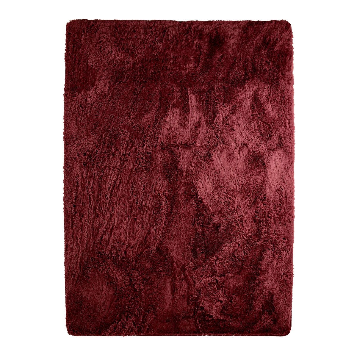 Tapis salon à base fine souple extra doux rouge bourgogne 160x230 ...