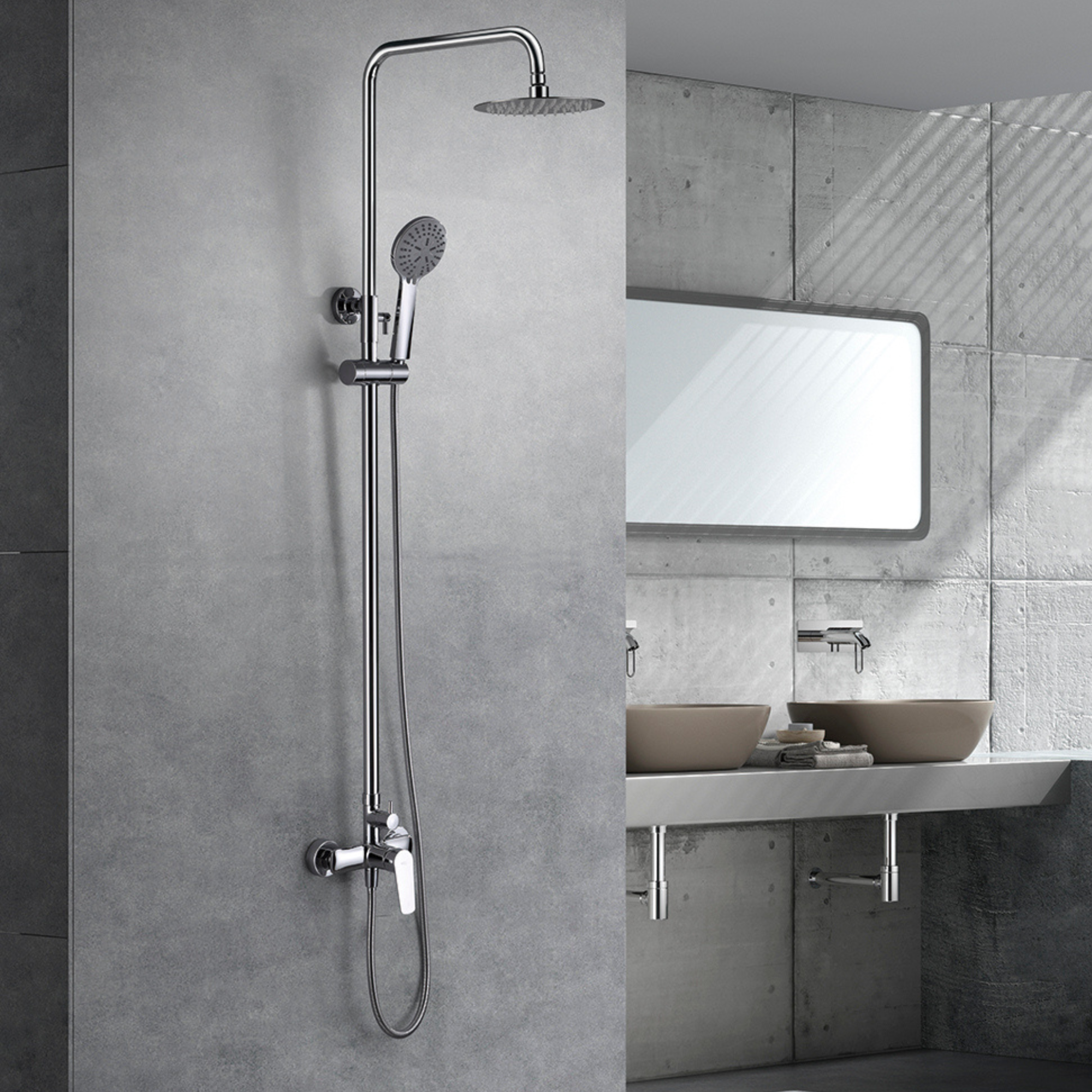 IMEX - Colonne Douche Salle de Bain Chrome| Colonne de Douche Laiton ...