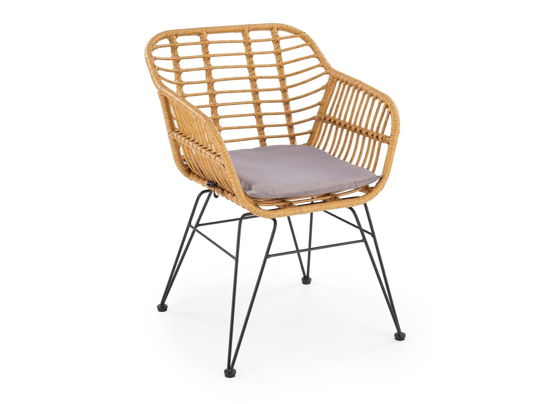 Silla Houston 1853, De color marrón claro, Gris, Negro, 77x55x58cm ...