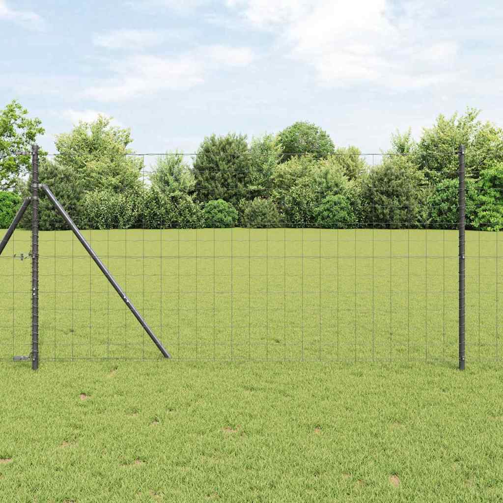 Recinzione con pali. Grigio 1 x 10 m Acciaio vidaXL | Leroy Merlin