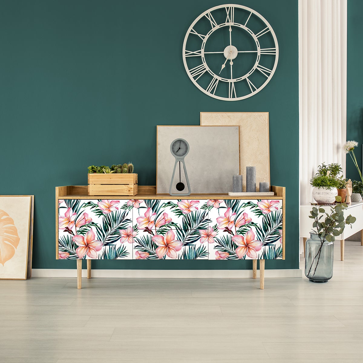 Sticker meuble tropical Pirae 40 x 60 cm | Leroy Merlin