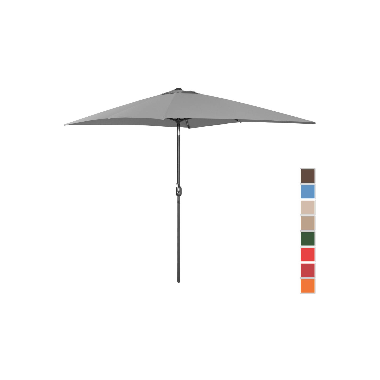 Grand parasol - Uniprodo - rectangulaire - Dimensions de la toile : 200 ...