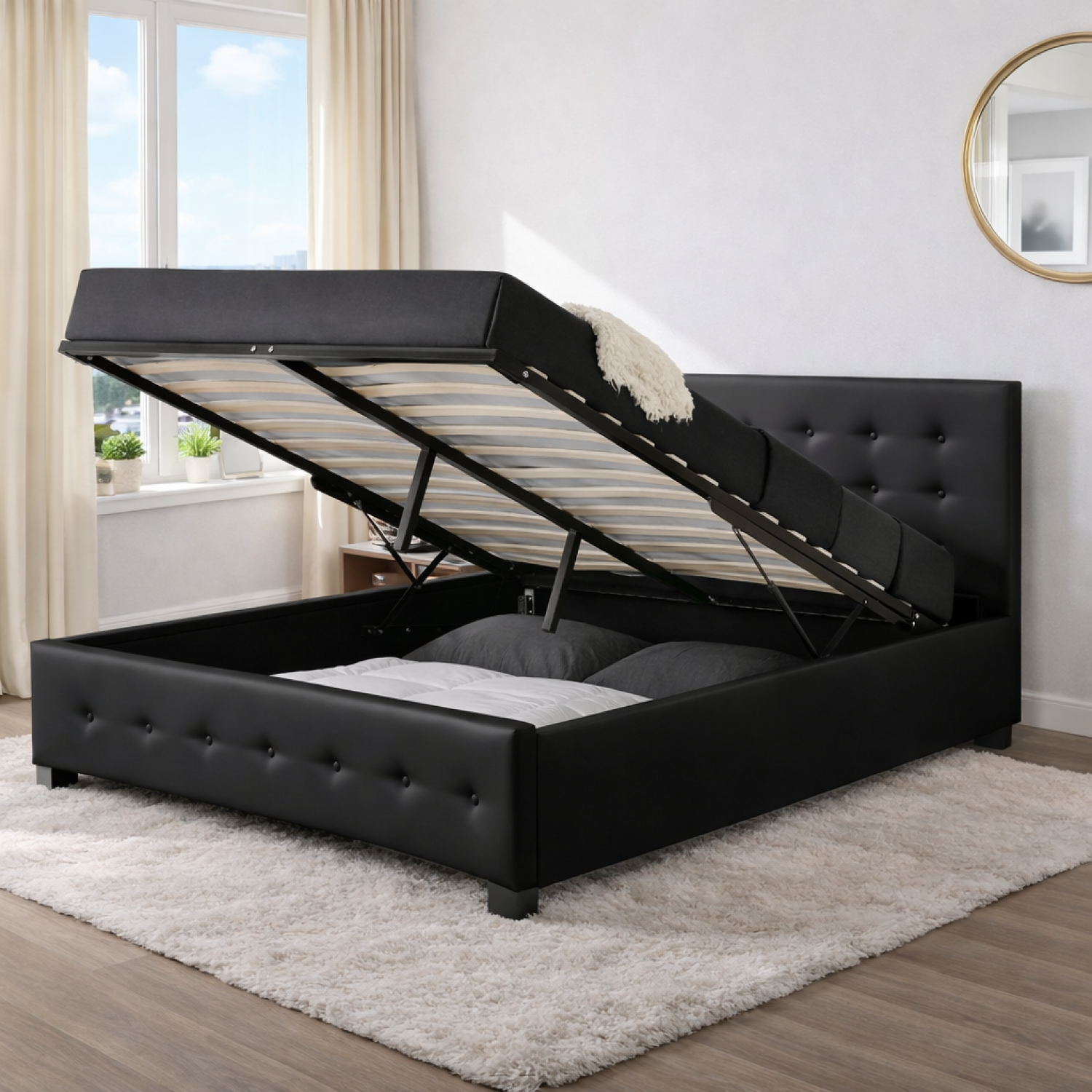 Lit Coffre Noir