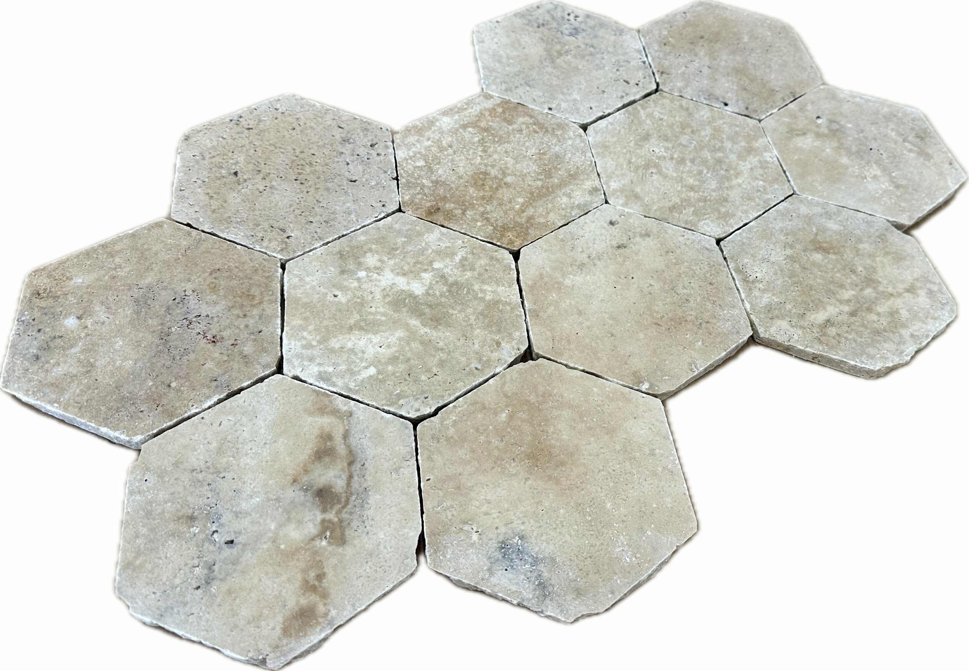 Travertin Premier choix - Philadelphia - 15x15x1,2cm Hexagone | Leroy ...