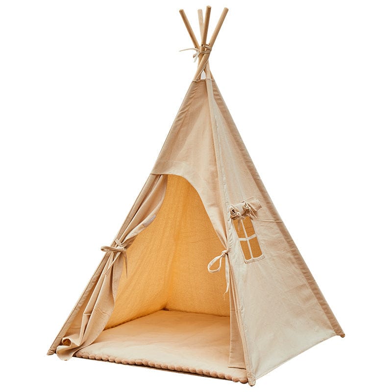 Tipi enfant avec tapis avec guirlandes | Leroy Merlin