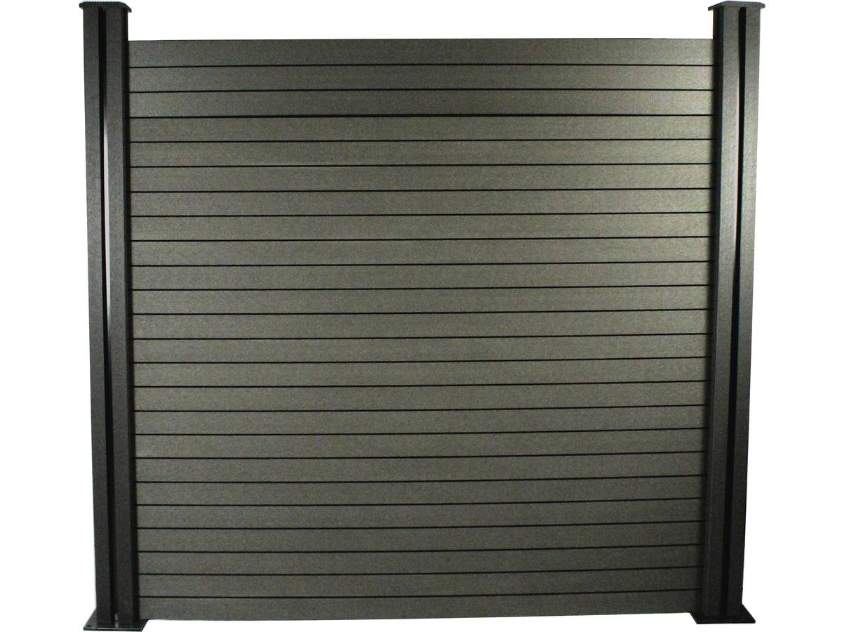 Kit para vallas 8m - En composite - Kit de fijación incluido - Gris ...