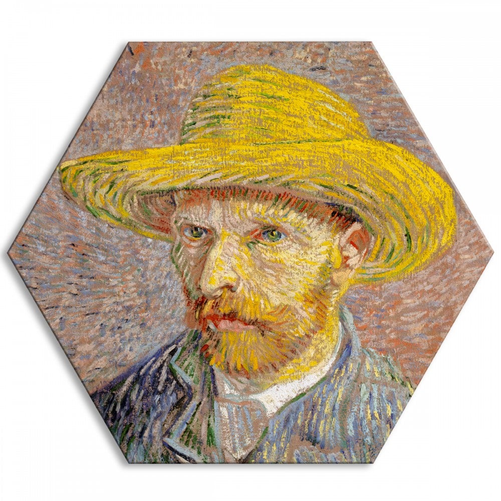 VAN GOGH - AUTOPORTRAIT Au Chapeau De Paille - Toile Hexagonale ...
