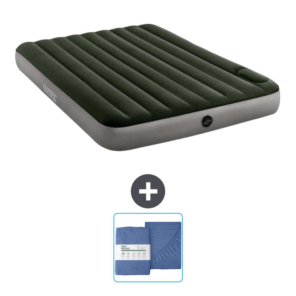 Matelas gonflable Intex Downy - 2P - 203x152x25 cm + Accessoires CB26 ...