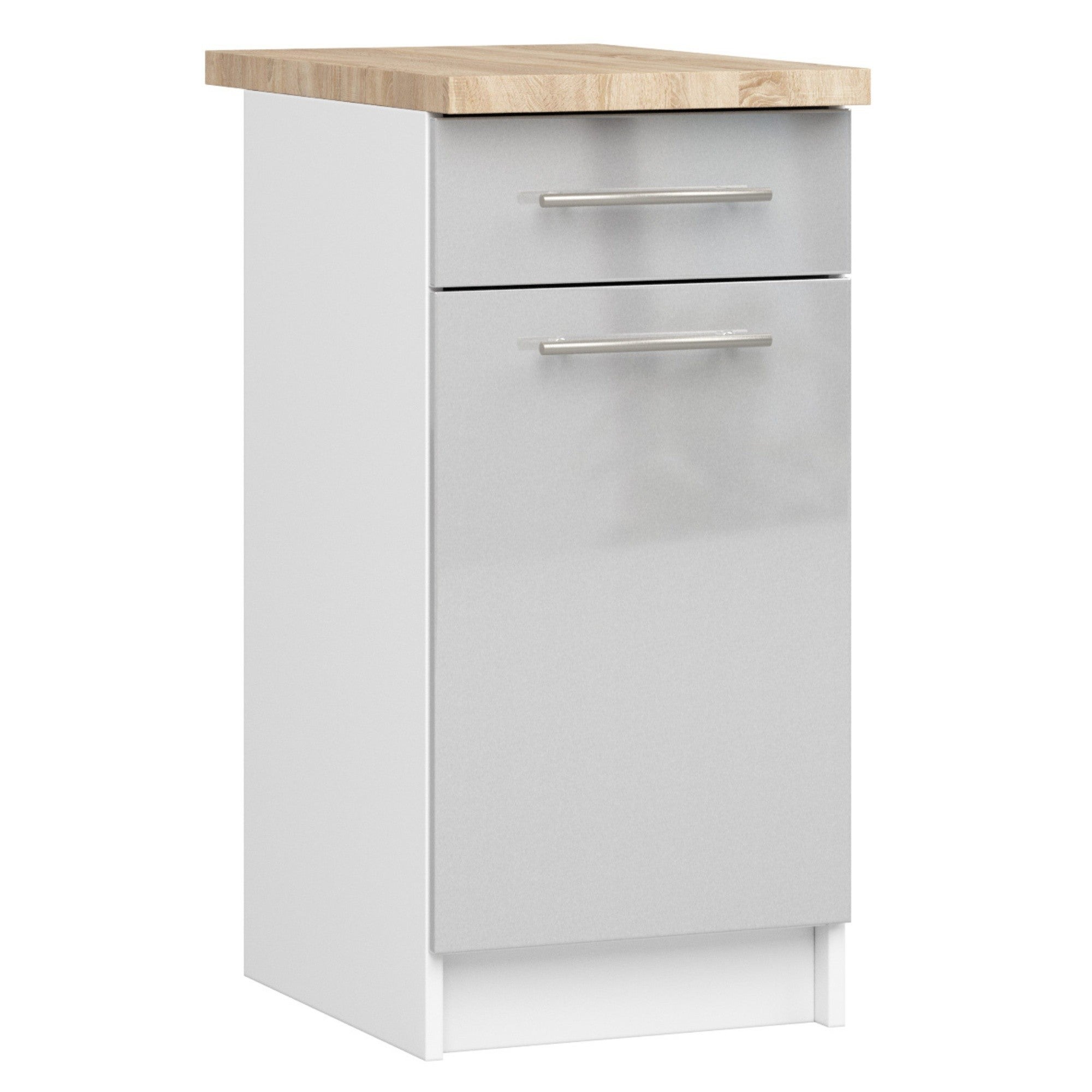 Armadio da cucina sur pied: 1 tiroir, 1 porte, 2 étagères, bianco ...