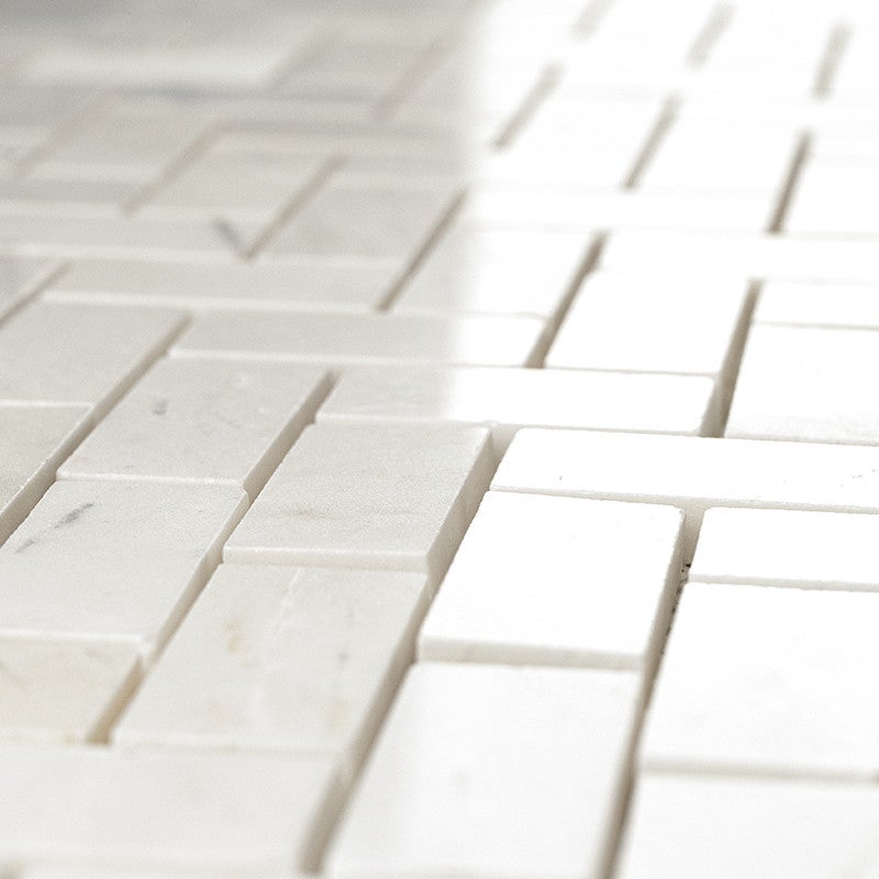 Mosaico Marfil Espiga Blanco Piedra Natural | 28,2x28,2 cm | Leroy Merlin