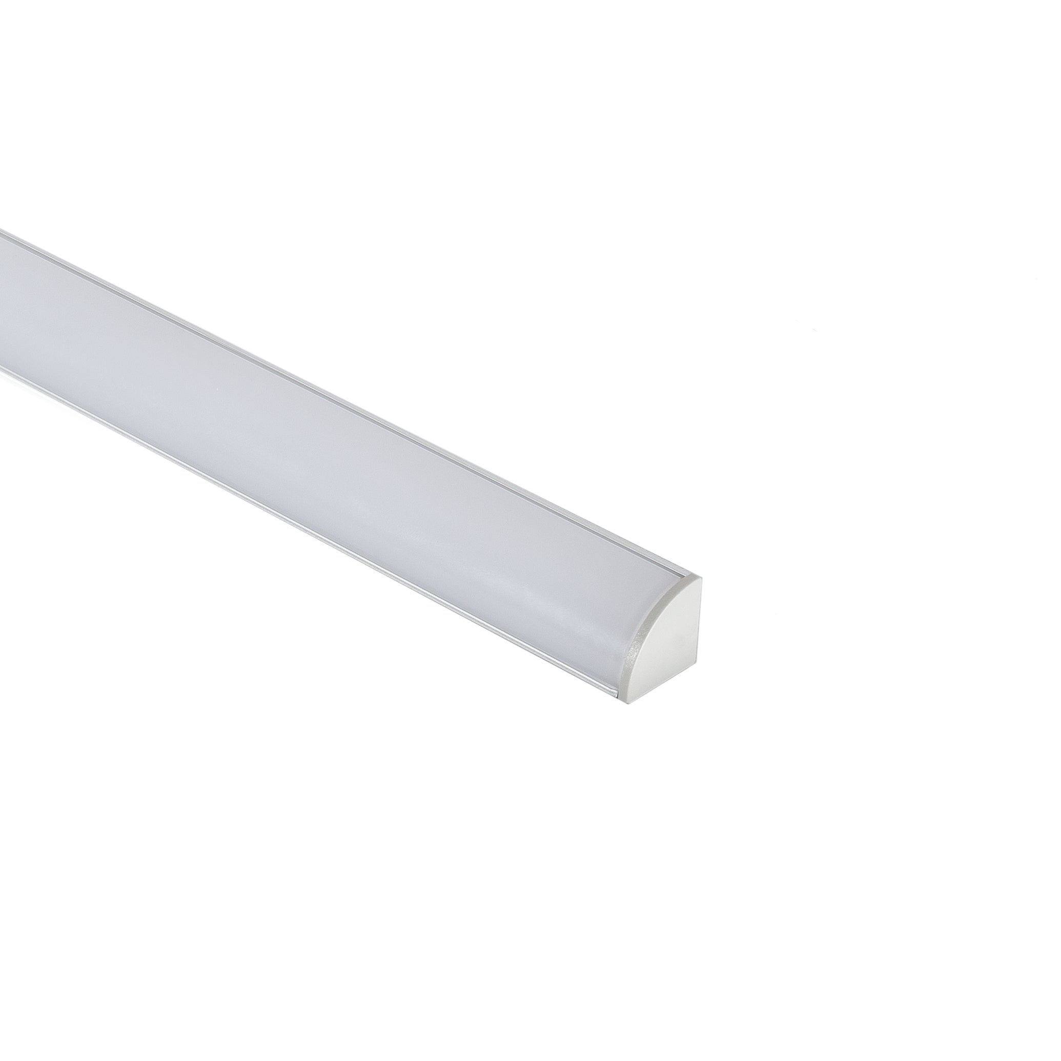 Profilé Aluminium Angle Rond avec Capot Continu pour Ruban LED jusqu'à ...