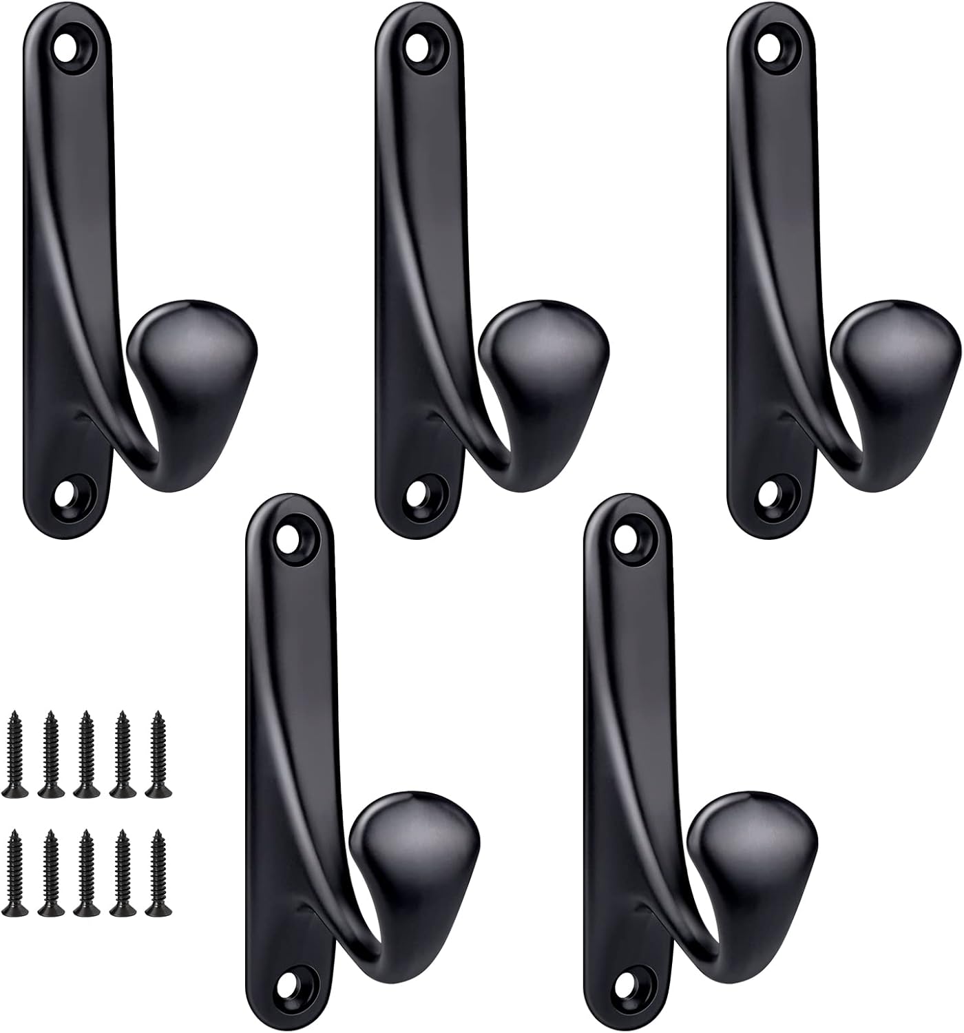 Patère murale, patère simple et robuste, crochet multi-usages, vis ...