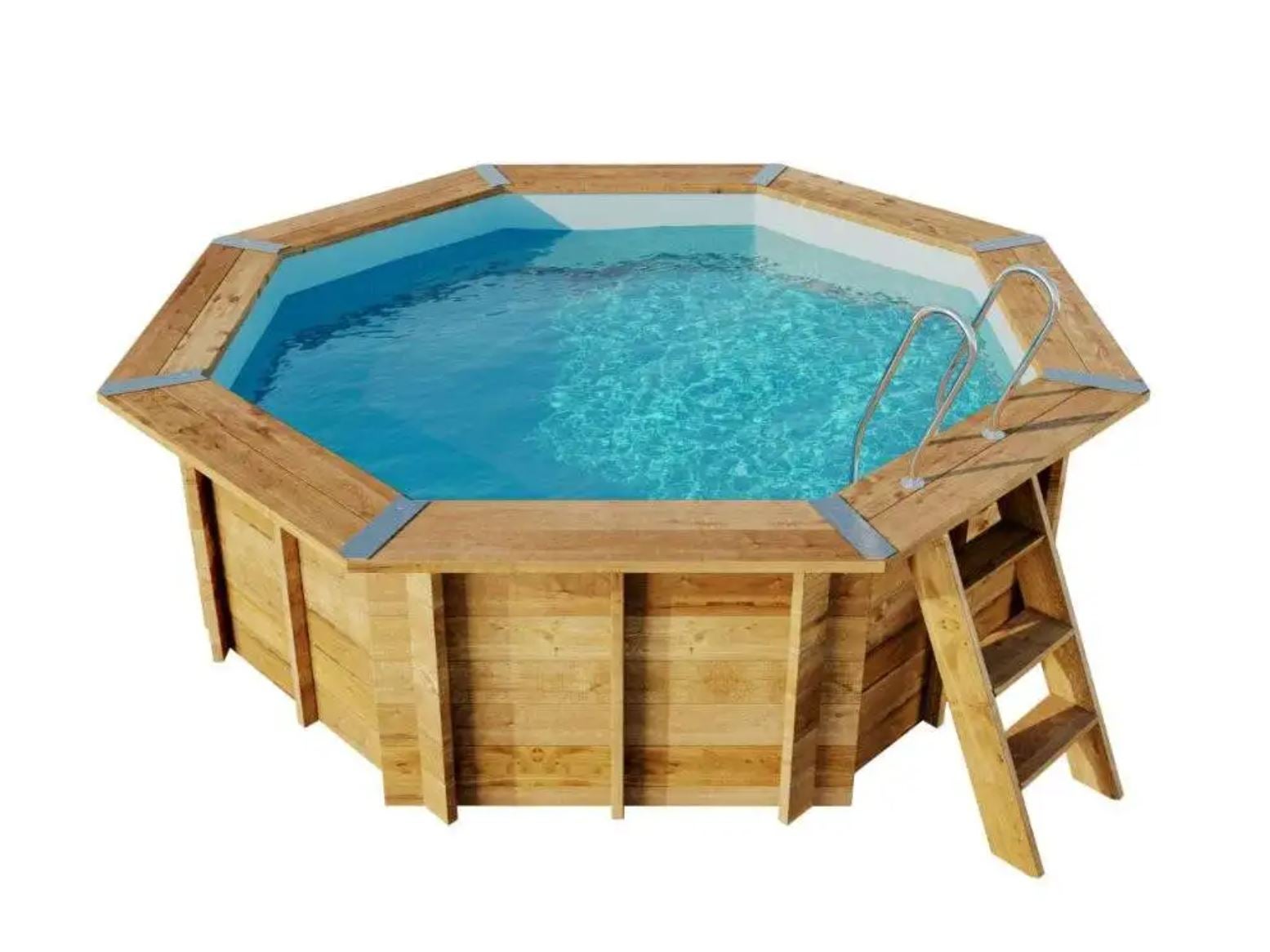 Piscine de jardin Lanzarote - enterrable Gre Pools, 4.3x4.3m dim. ext ...