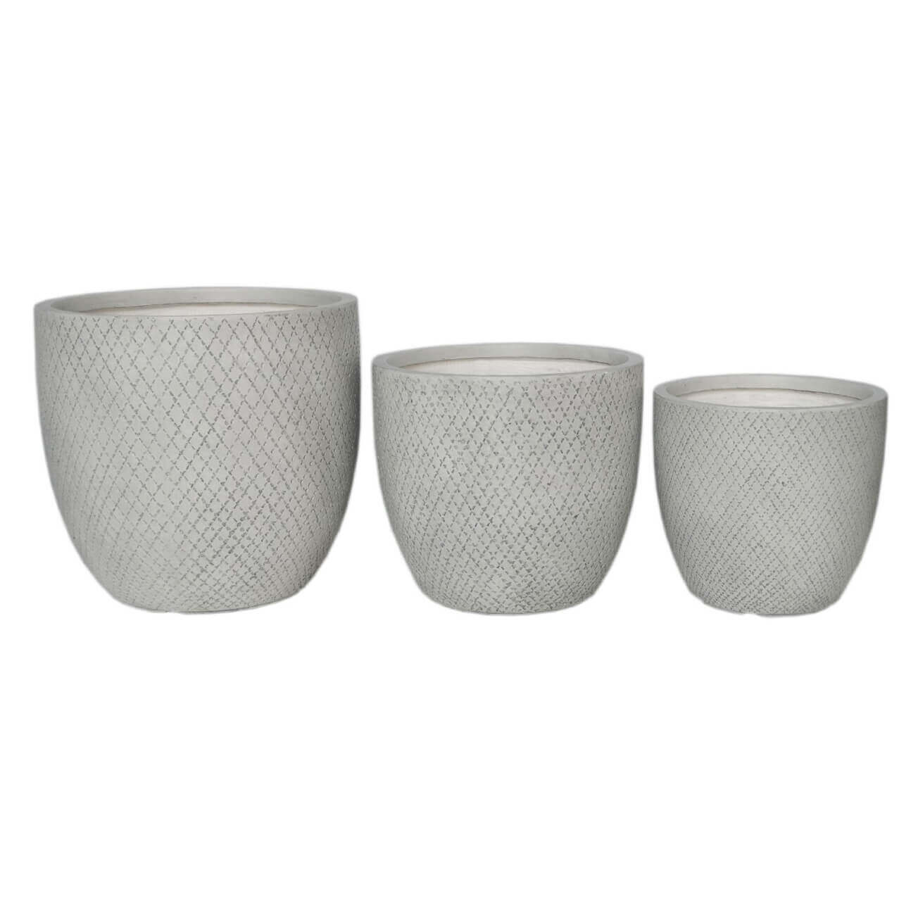 Set de 3 pots en fibre d'argile pour l'intérieur et l'extérieur Daniela ...