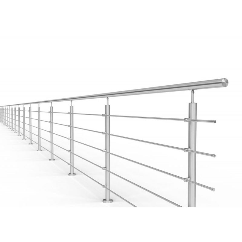 Garde-corps en acier inoxydable ATLANTA, 5 traverses (16mm), finition ...