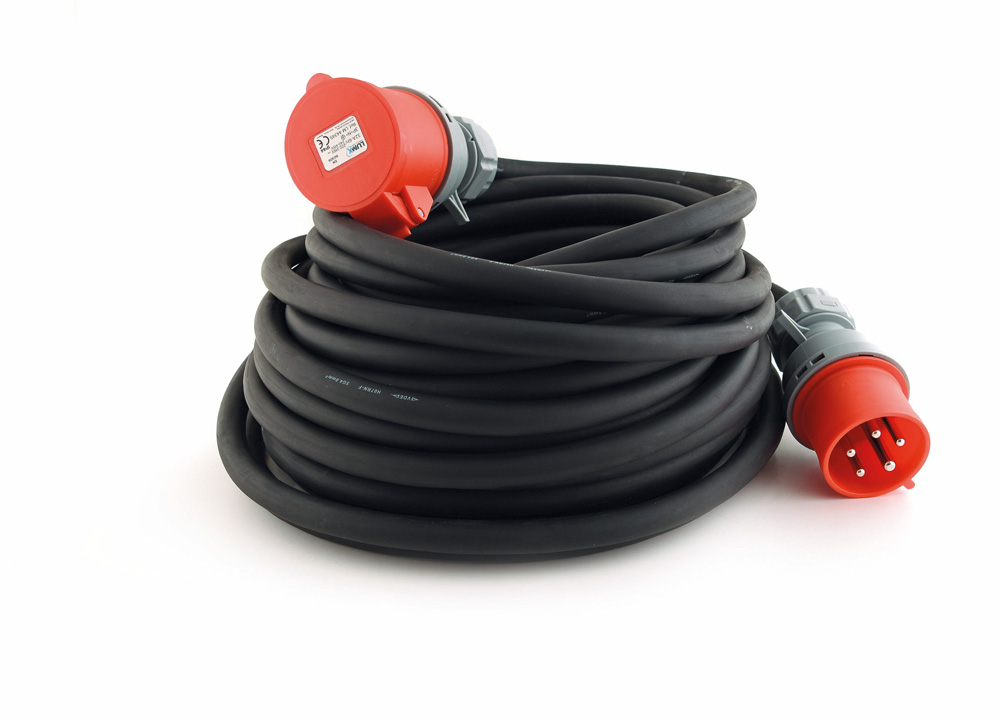 Rallonge néoprène EN 60309 - 25m - 400V-32A - 3P+N+T - 5G4mm2 | Leroy ...