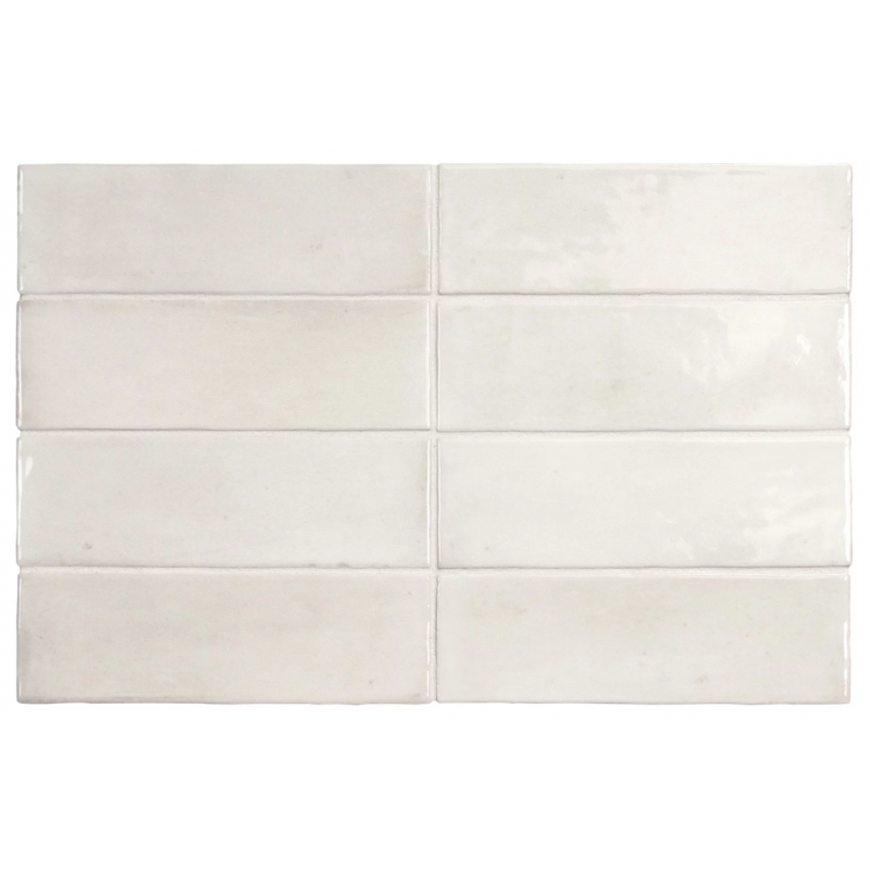 COCO WHITE WALL - Faïence zellige brillant en 5x15 cm blanc | Leroy Merlin
