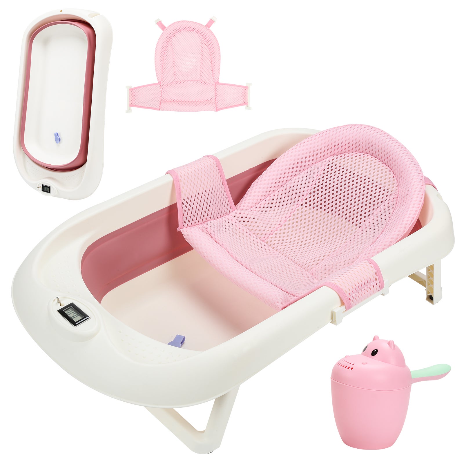 Baignoire Bébé Pliable Baignoire Bébé Ergonomique avec Pieds ...