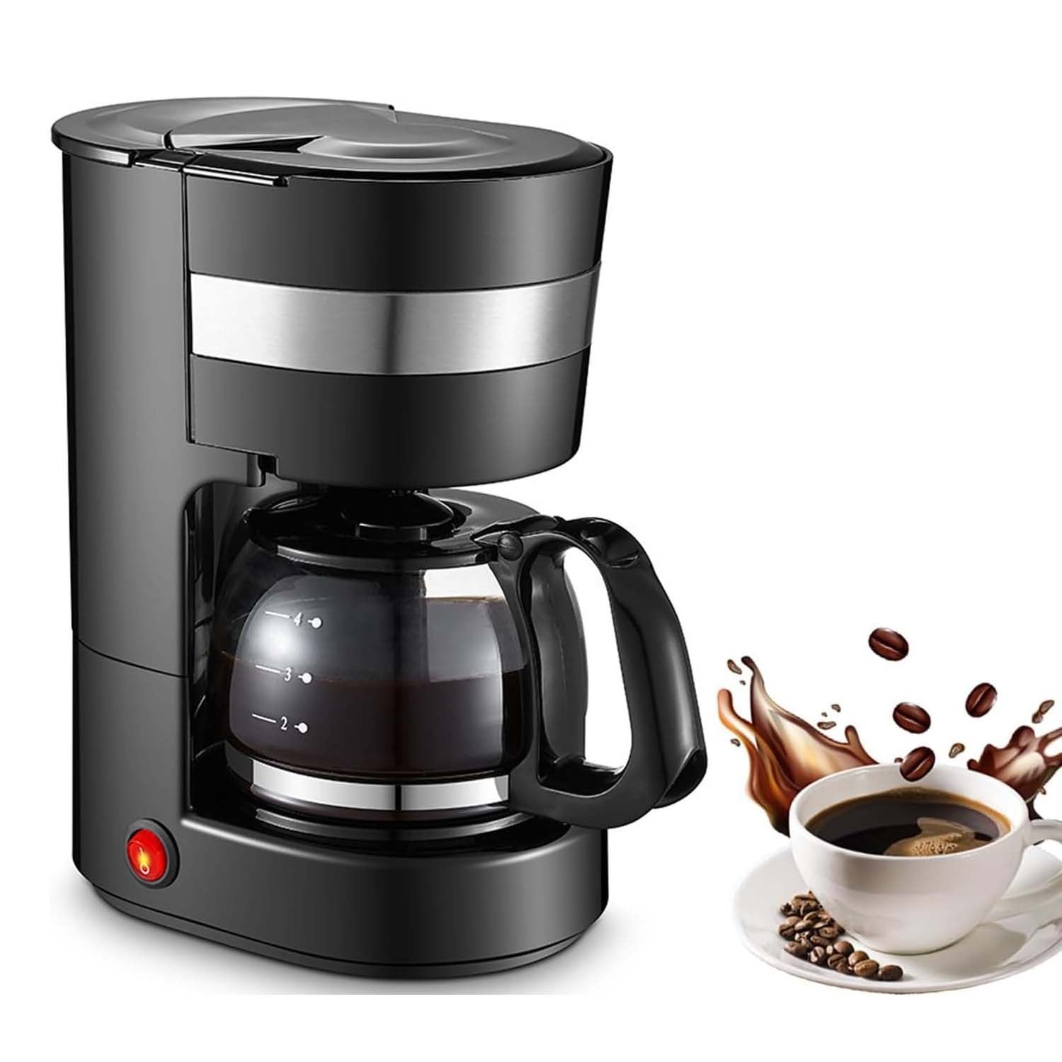 Mini cafetera automática con función de aislamiento >50°C, filtro de ...