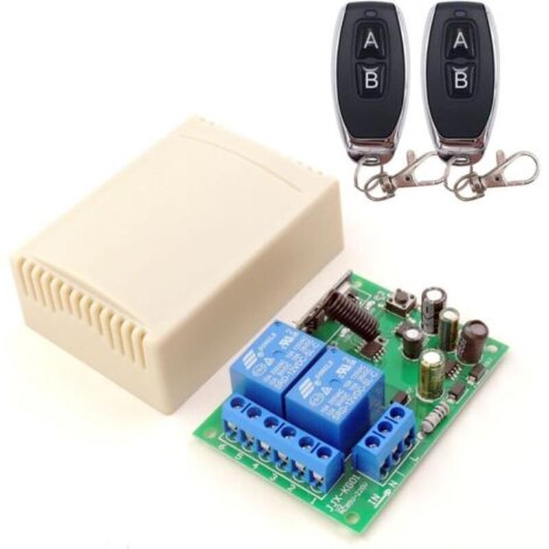 433Mhz RF Commutateur à distance sans fil, 2 canaux AC 110V / 220V ...