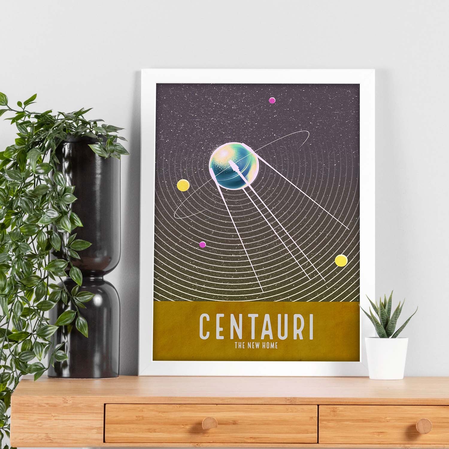 Centauri Lamina. Poster Con Illustrazioni Spaziali Dettagliate. Immagini Colorate Di Satelliti ...