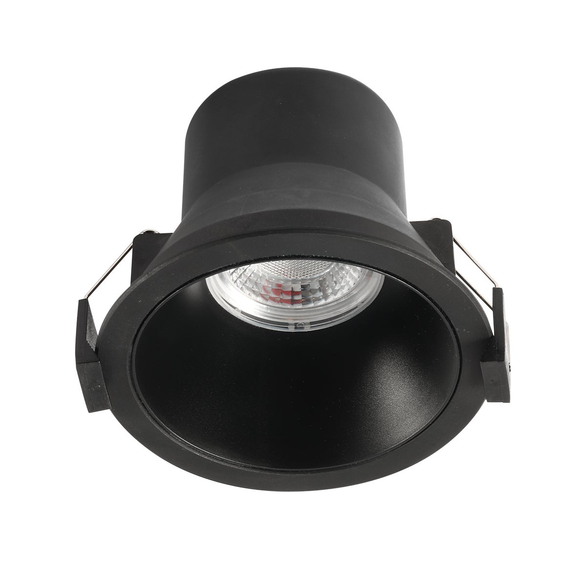 Spot downlight led encastrable 8W rond ∅90mm Noir, Anti-éblouissant ...