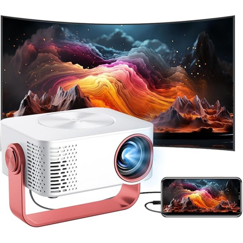 Proyector Mini 1080p con WiFi, Proyector Portátil Cine con Rotación 360 ...