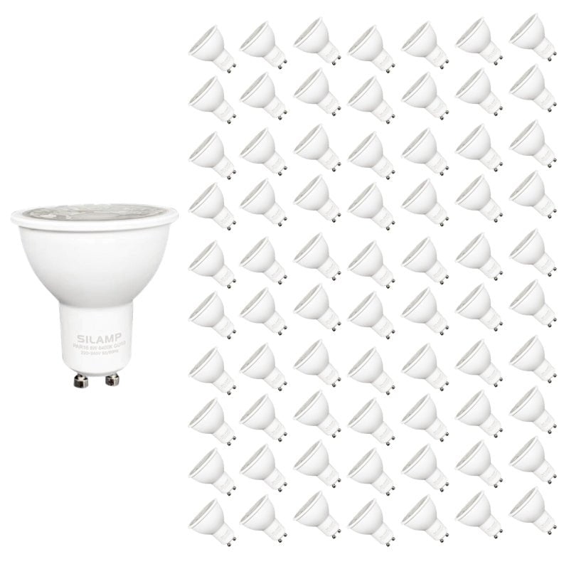 Ampoule LED GU10 8W 220V PAR16 COB (Pack de 100) - Blanc Neutre 4000K - 5500K - SILAMP | Leroy ...