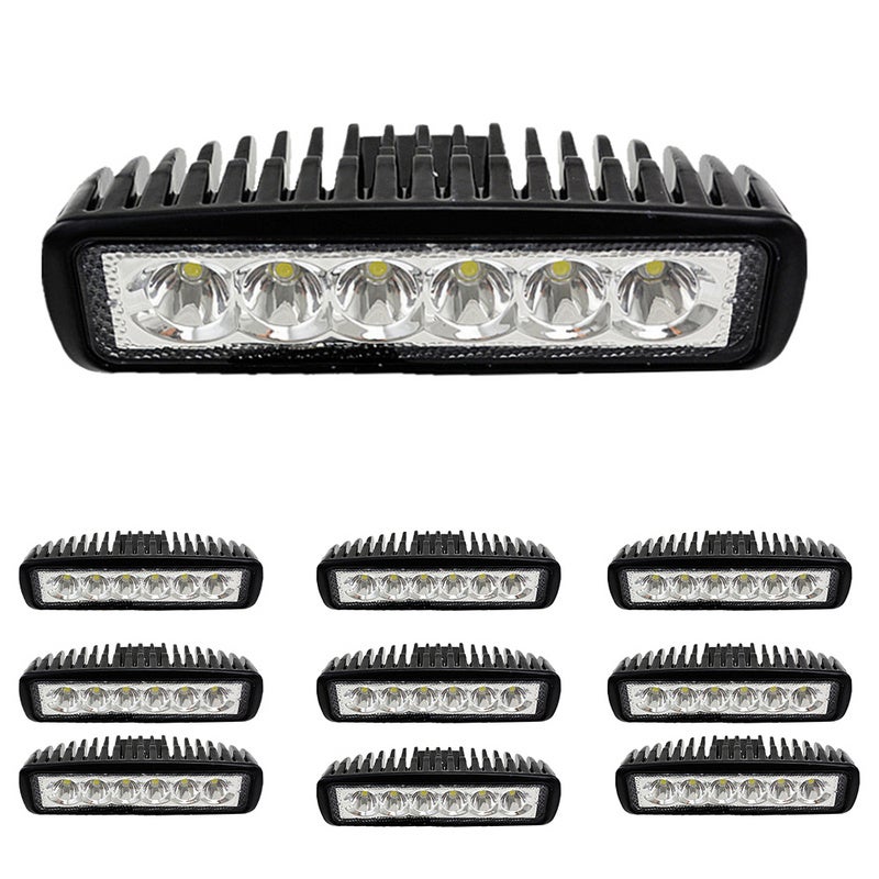 10x LED Worklight 18W Long Line Led Faro 12V 24V Profundidad ...