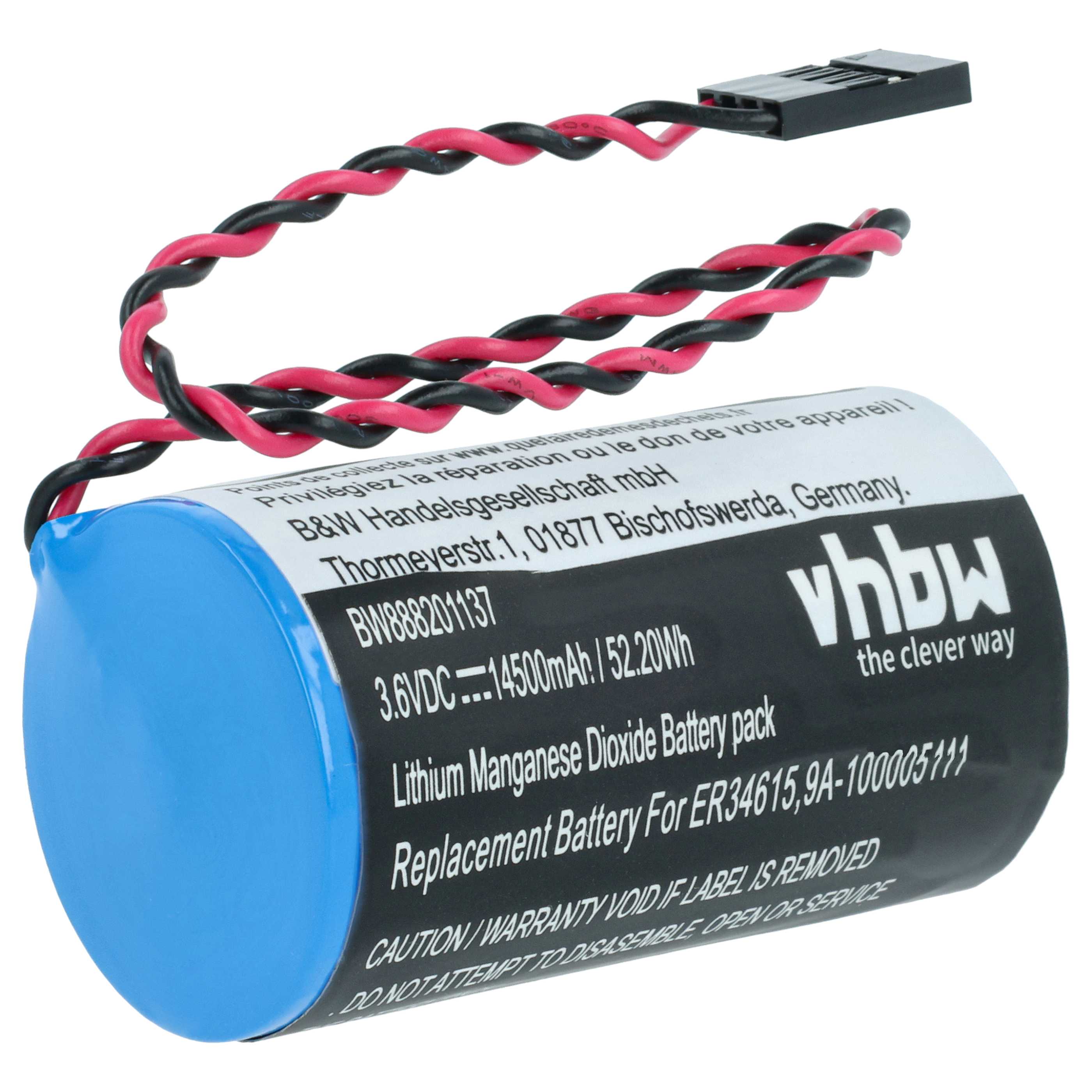 Vhbw Pile compatible avec Cameron Nuflo MC-III Plus Flow Analyzers, MC ...