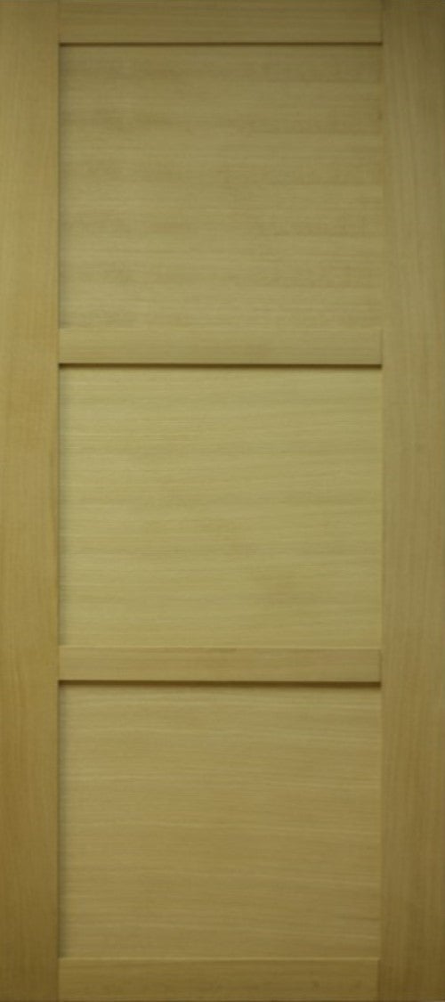 Porta scorrevole a 3 pannelli impiallacciata Ayous H204 x L83 + guida a ...