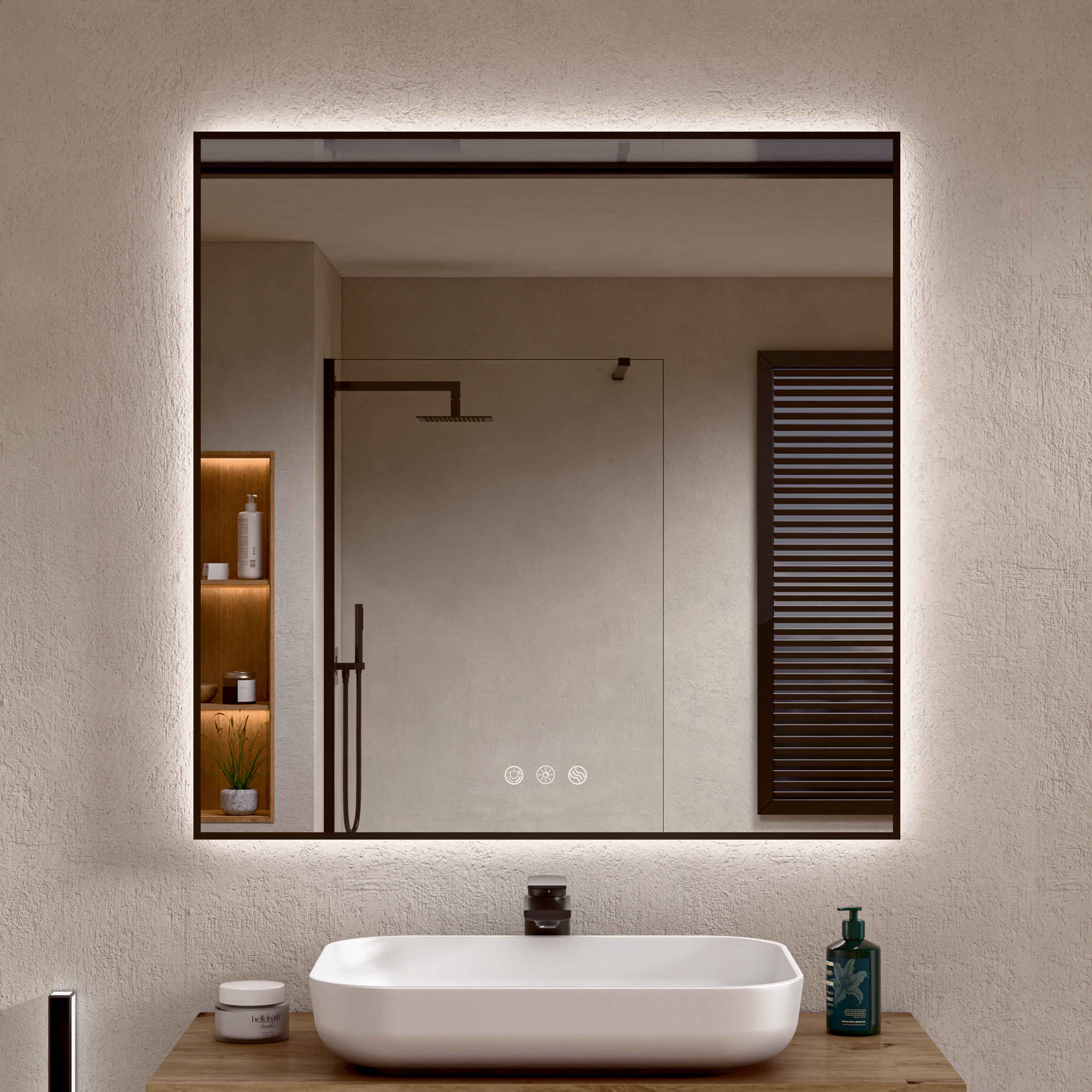 BELLOBATH - Espejo Baño con Luz Led Perimetral, Luz Ajustable en 3 ...