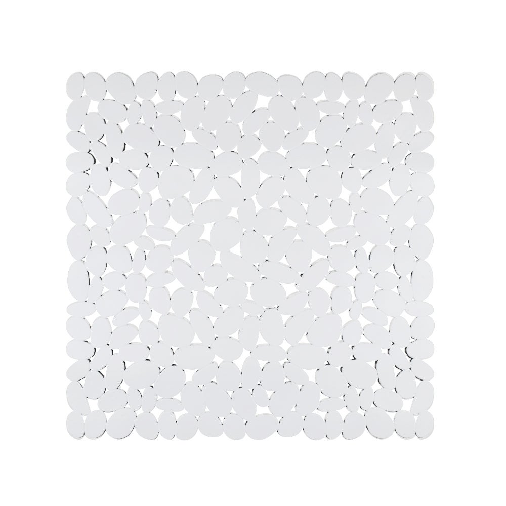 Tappeto per doccia 52x52cm Bianco - Sassolini | Leroy Merlin