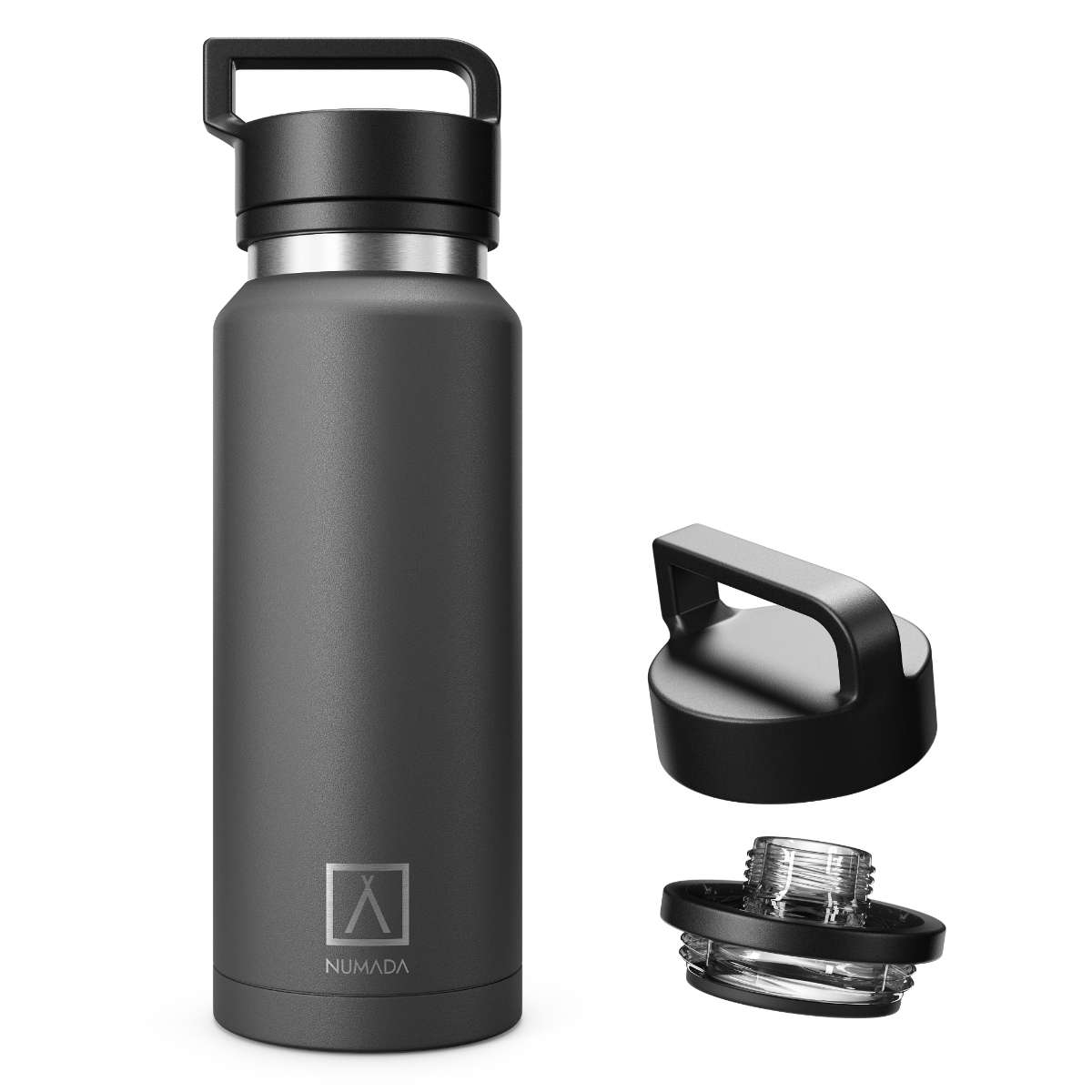 Numada Botella Térmica Ceramic Negro 304 Acero Inoxidable 1200ml ...