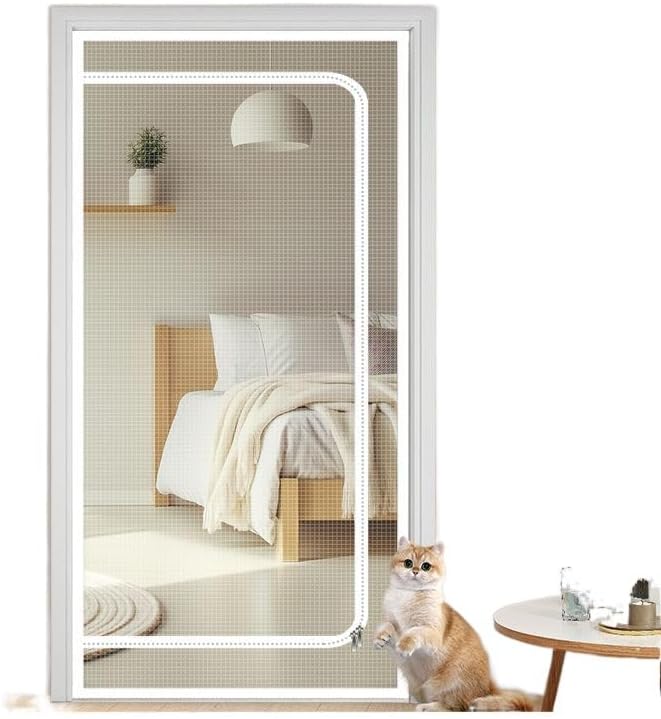 Moustiquaire pour chat, résistante aux rayures, avec fermeture éclair ...