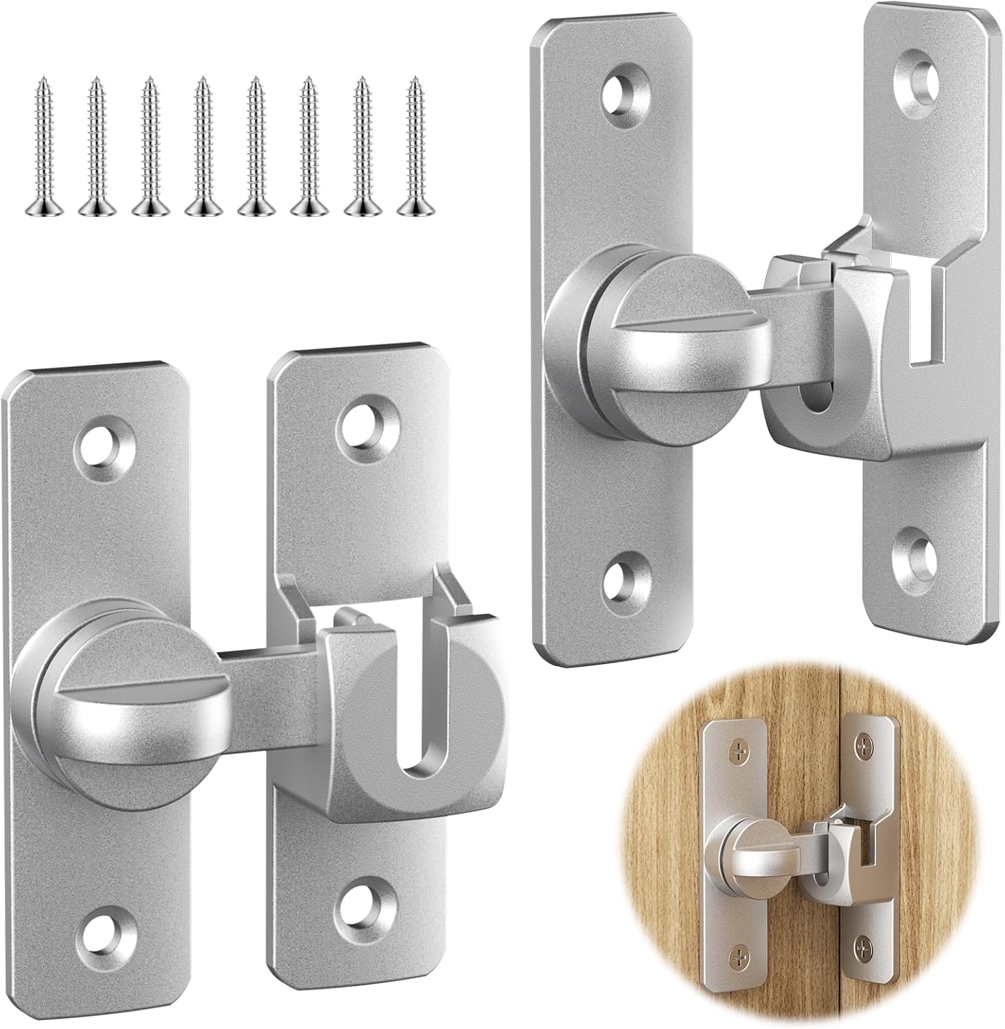 Lot de 2 Pièces Serrure de Fermeture Verrou Porte Coulissante Porte ...